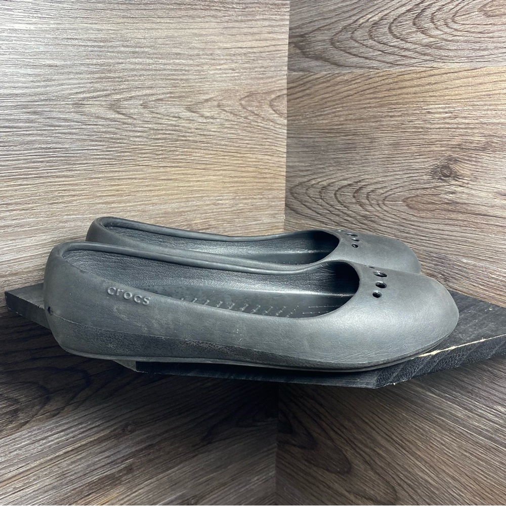 Crocs Prima Ballet Black Flats - Gem
